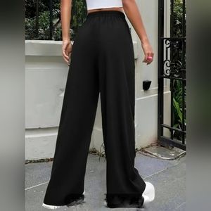 west loop | Pants & Jumpsuits | West Loop Black Gauze Palazzo With ...